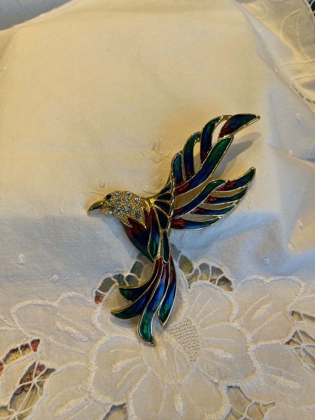 Beautiful Large Phoenix Bird Statement Brooch - Etsy
