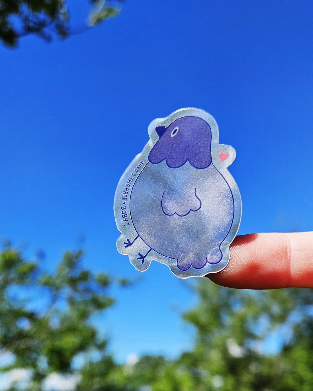 Who's the Pretty Baby Cute Pigeon Sticker / Small Business, Shop Small ...