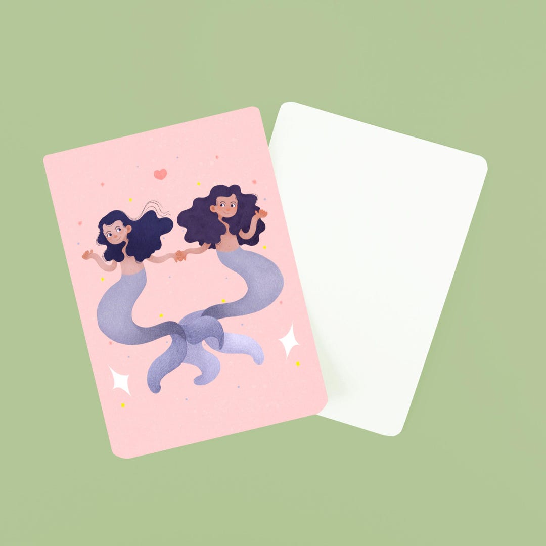 Sirens / Mermaids Illustration A6 Card - Cozy Print - Etsy