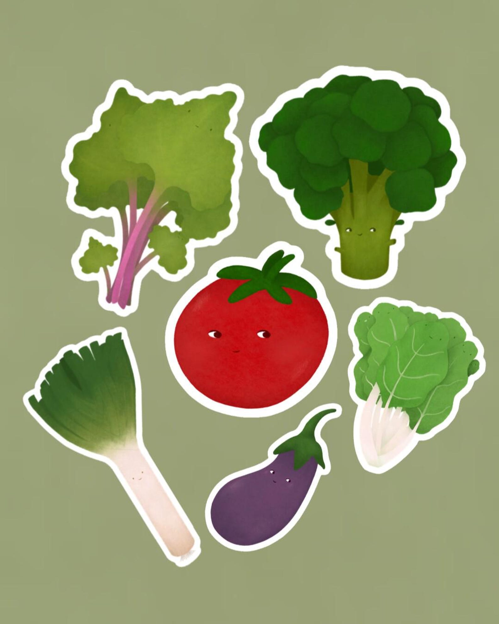 Tomato / Veggie and Fruits With an Attitude Vegetable Waterproof Vinyl ...