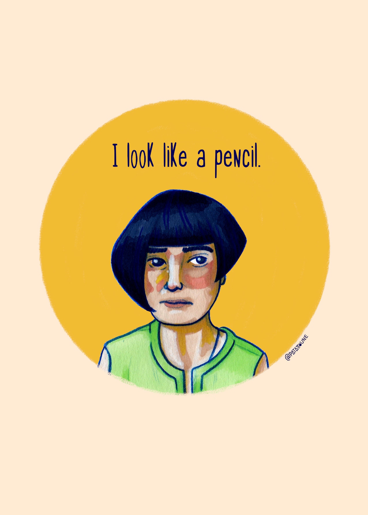 I Look Like a Pencil - Fleabag Postcard / A6 Print - Illustration - Etsy UK