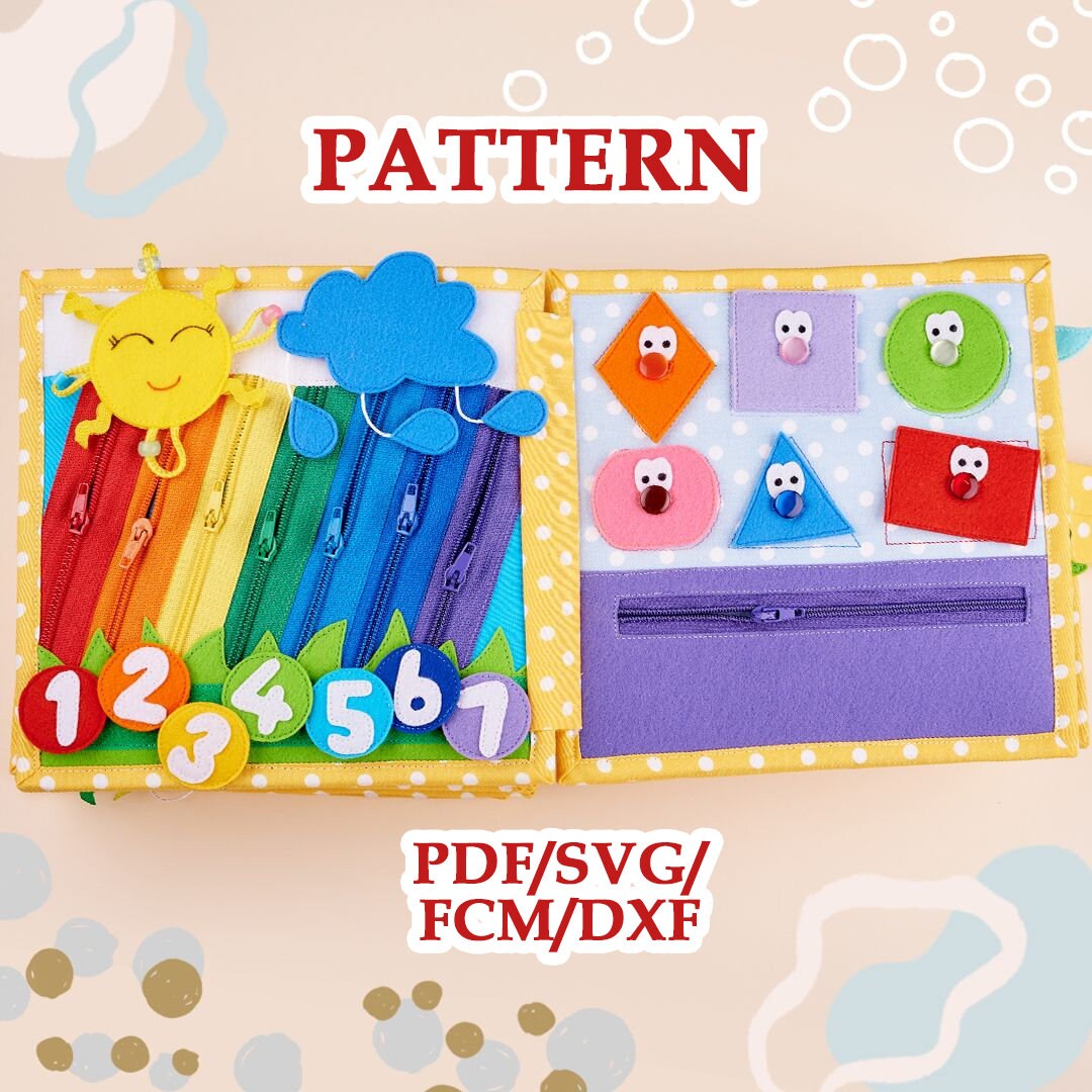 RAINBOW &SHAPES PATTERN Quiet Book Sewing Pattern Toddler - Etsy
