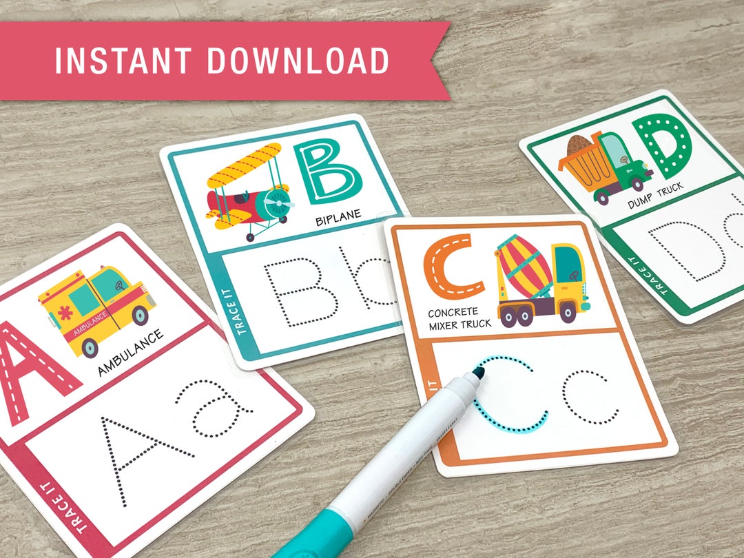 Vehicle Flashcards, Transportation ABC, Preschool Learning ...
