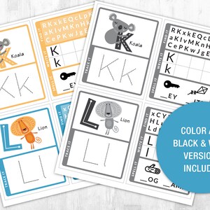 Alphabet Flashcards, Animal ABC Cards, Preschool Learning, Preschool ...
