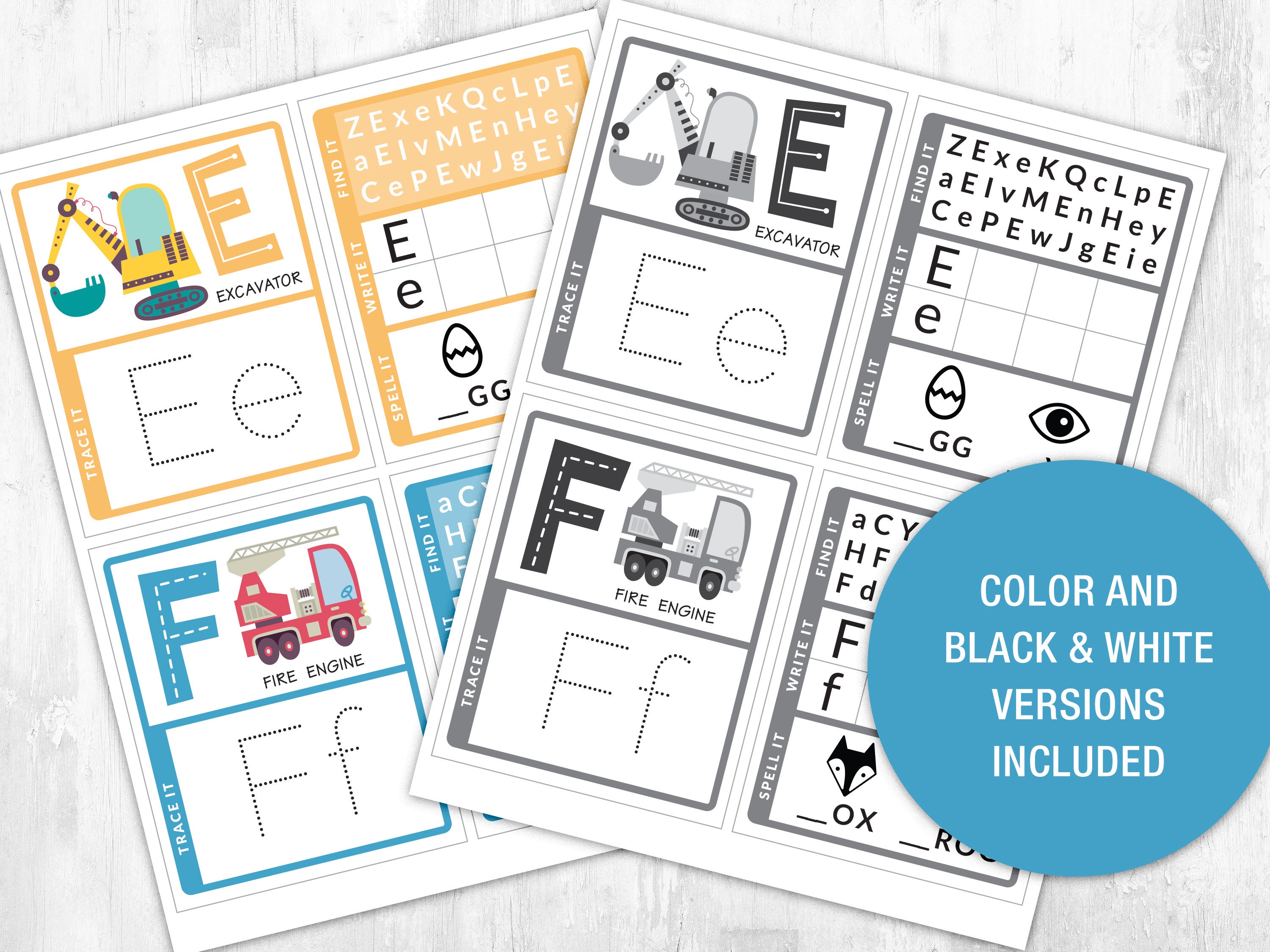 Vehicle flashcards Transportation ABC Preschool Learning | Etsy