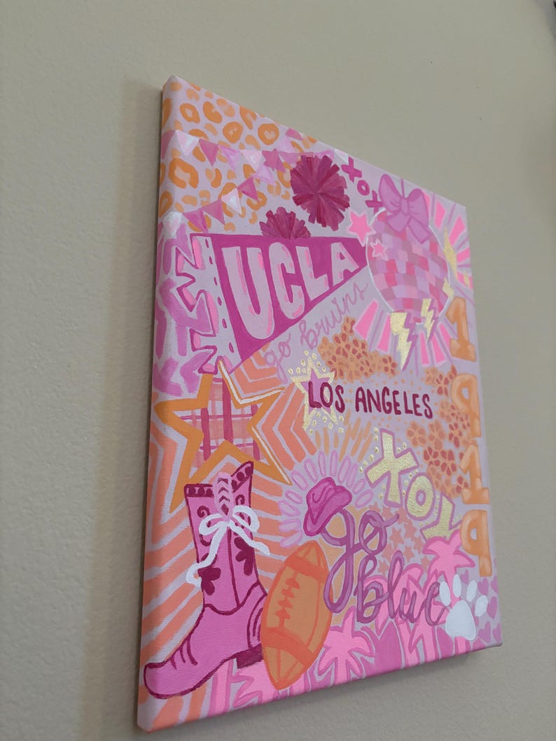 Custom College Canvas Painting- Room Decor - Etsy
