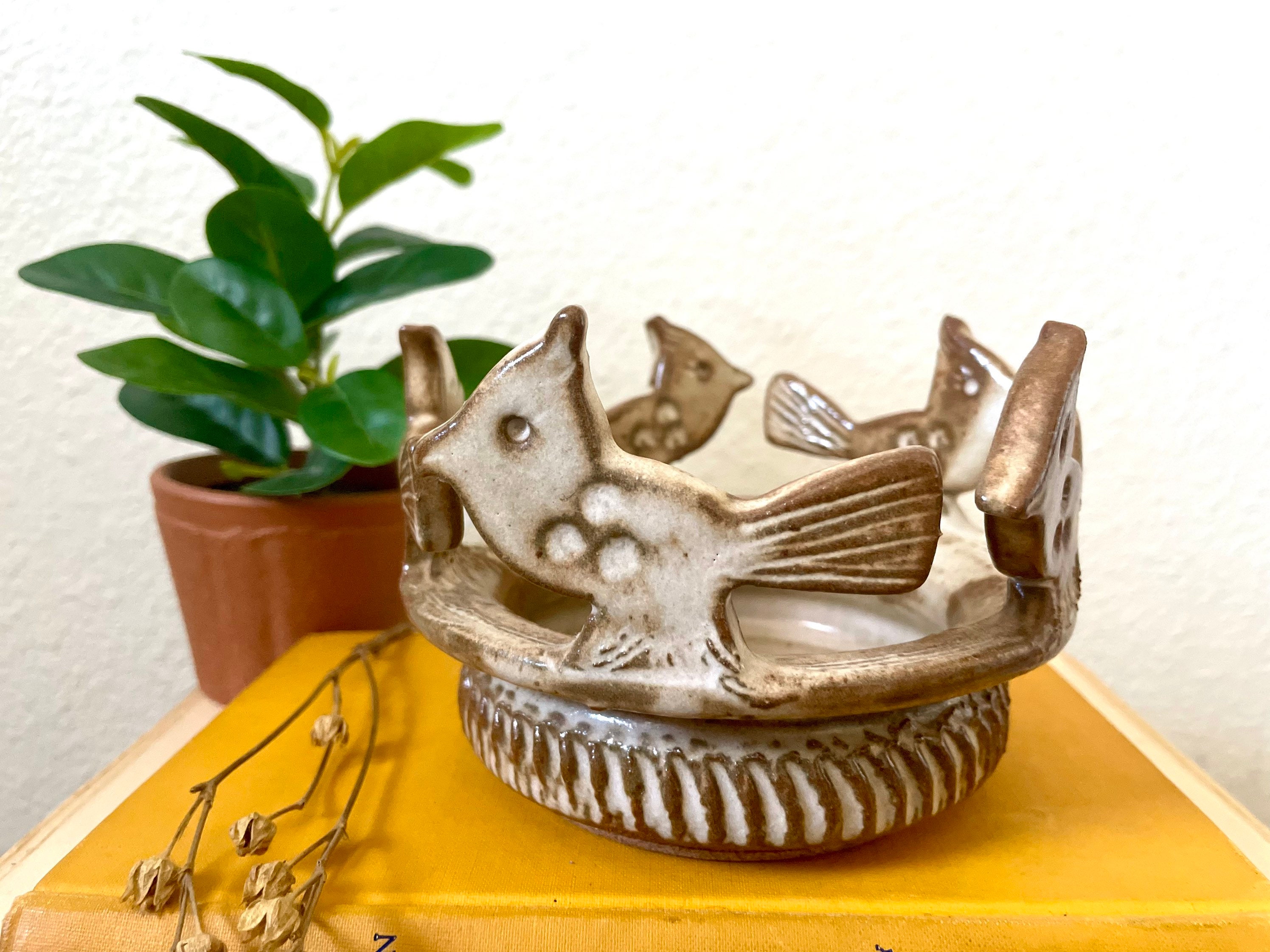 Vintage Ceramic Candle Holder, Roadrunner Ceramics, Bird Candle Holder, Roadrunner Planter Pot ...