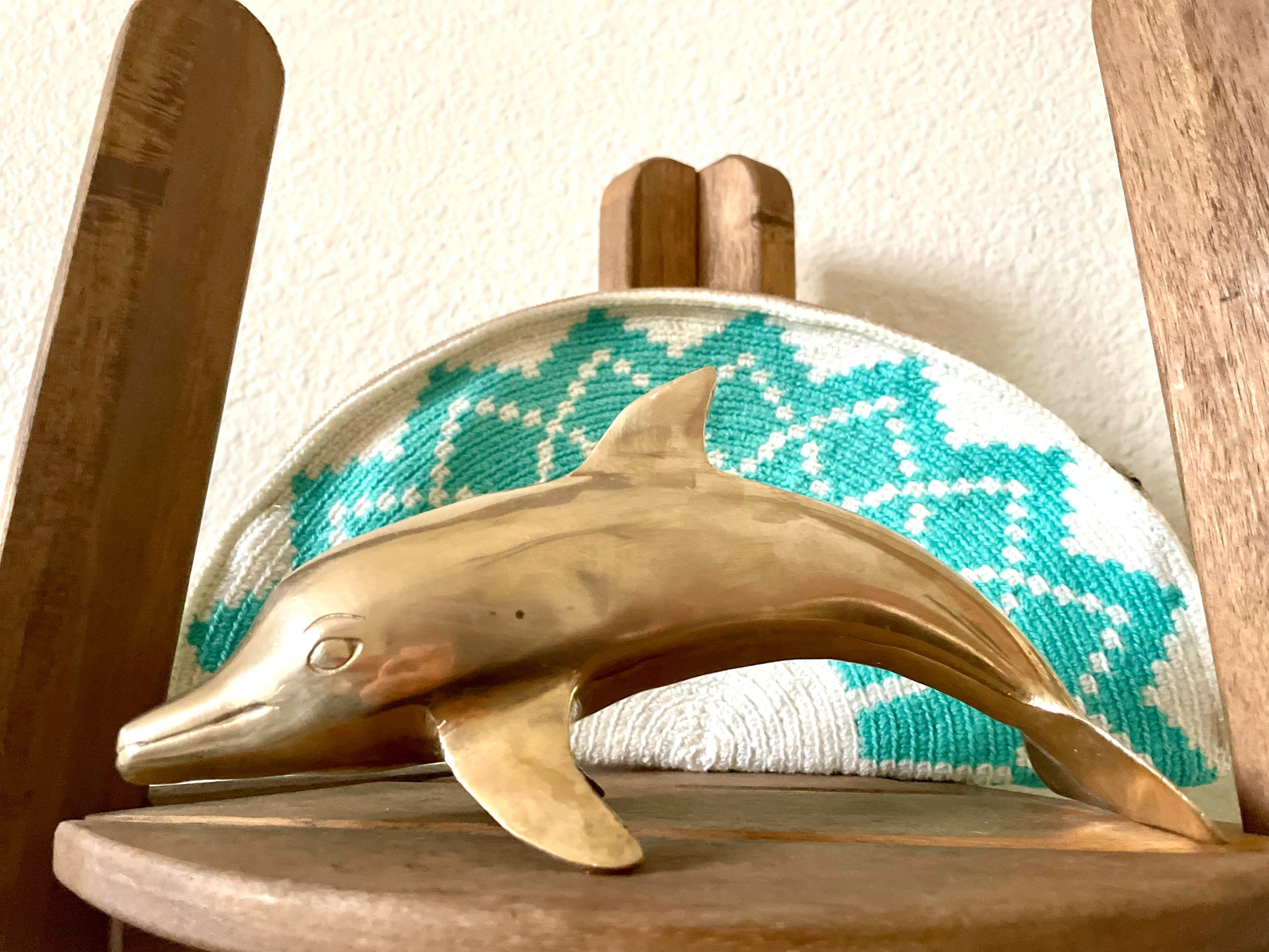 Brass Dolphin Figurine Solid Brass Ocean Sea Life Marine - Etsy