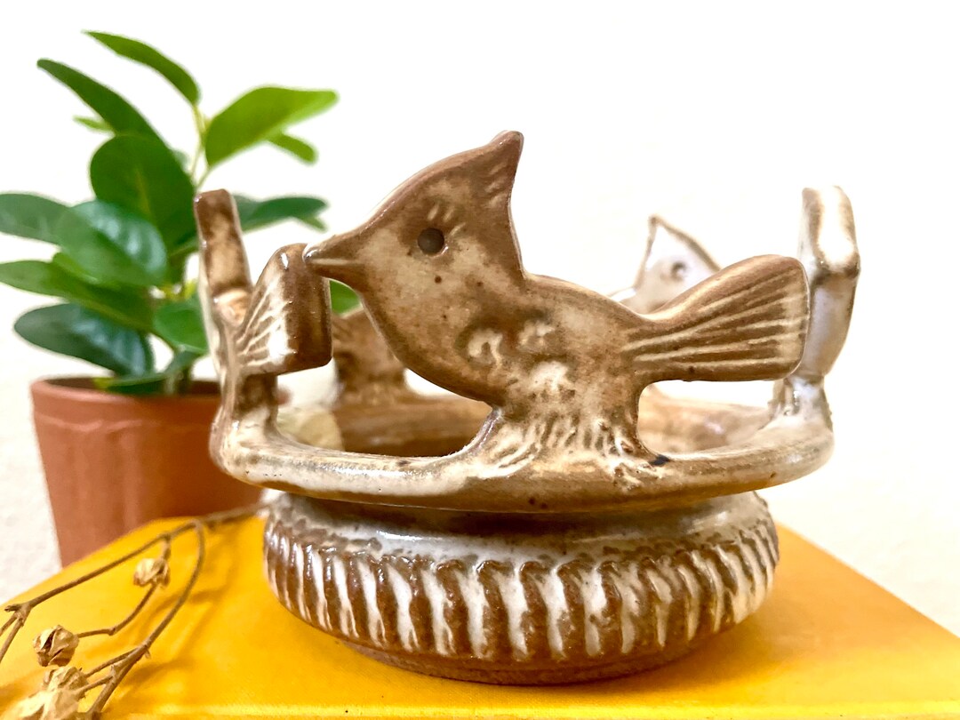 Vintage Ceramic Candle Holder, Roadrunner Ceramics, Bird Candle Holder, Roadrunner Planter Pot ...