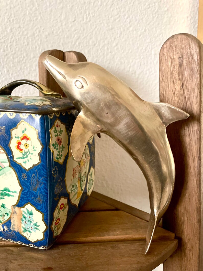 Brass Dolphin Figurine Solid Brass Ocean Sea Life Marine - Etsy