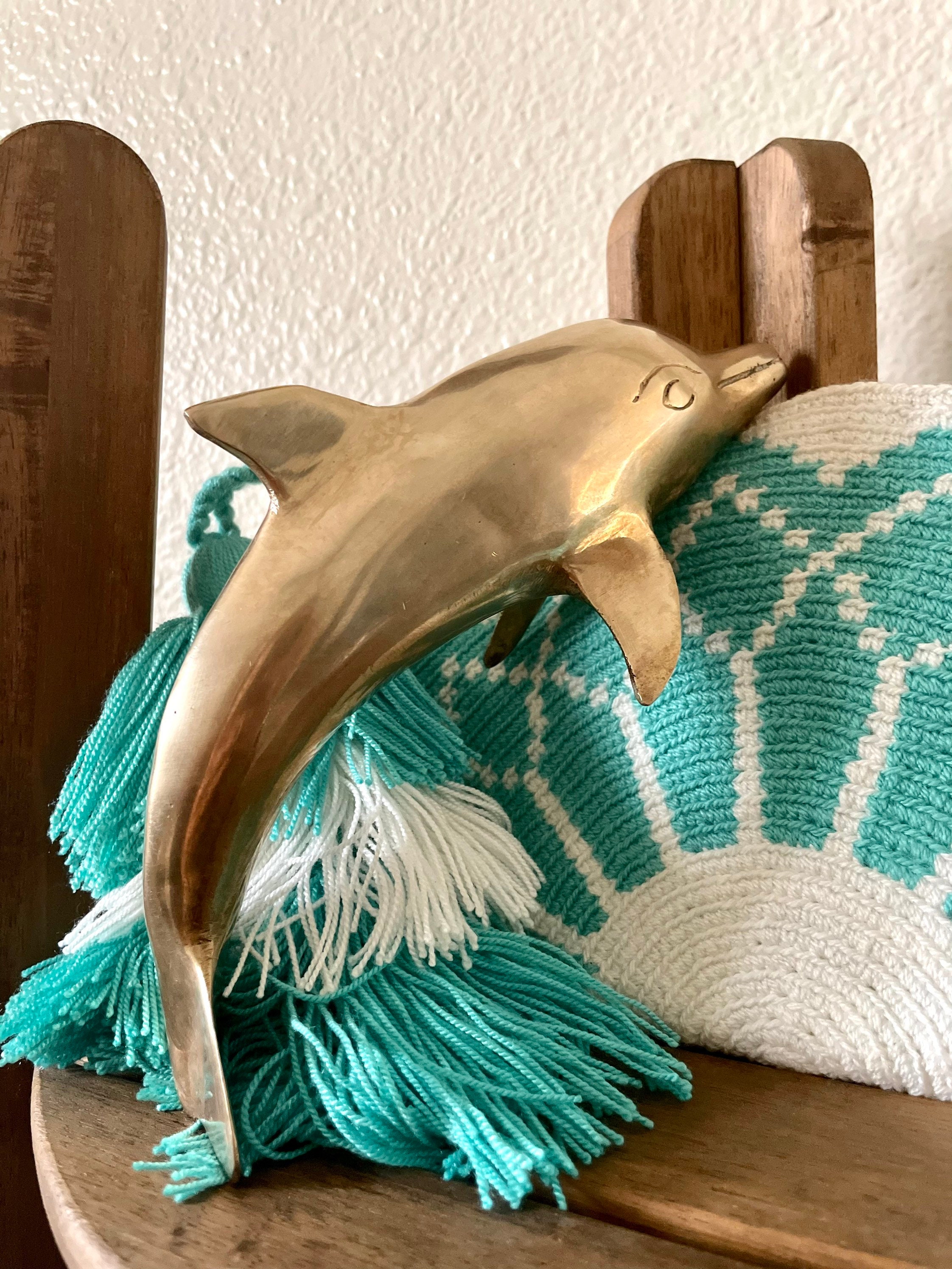 Brass Dolphin Figurine Solid Brass Ocean Sea Life Marine - Etsy