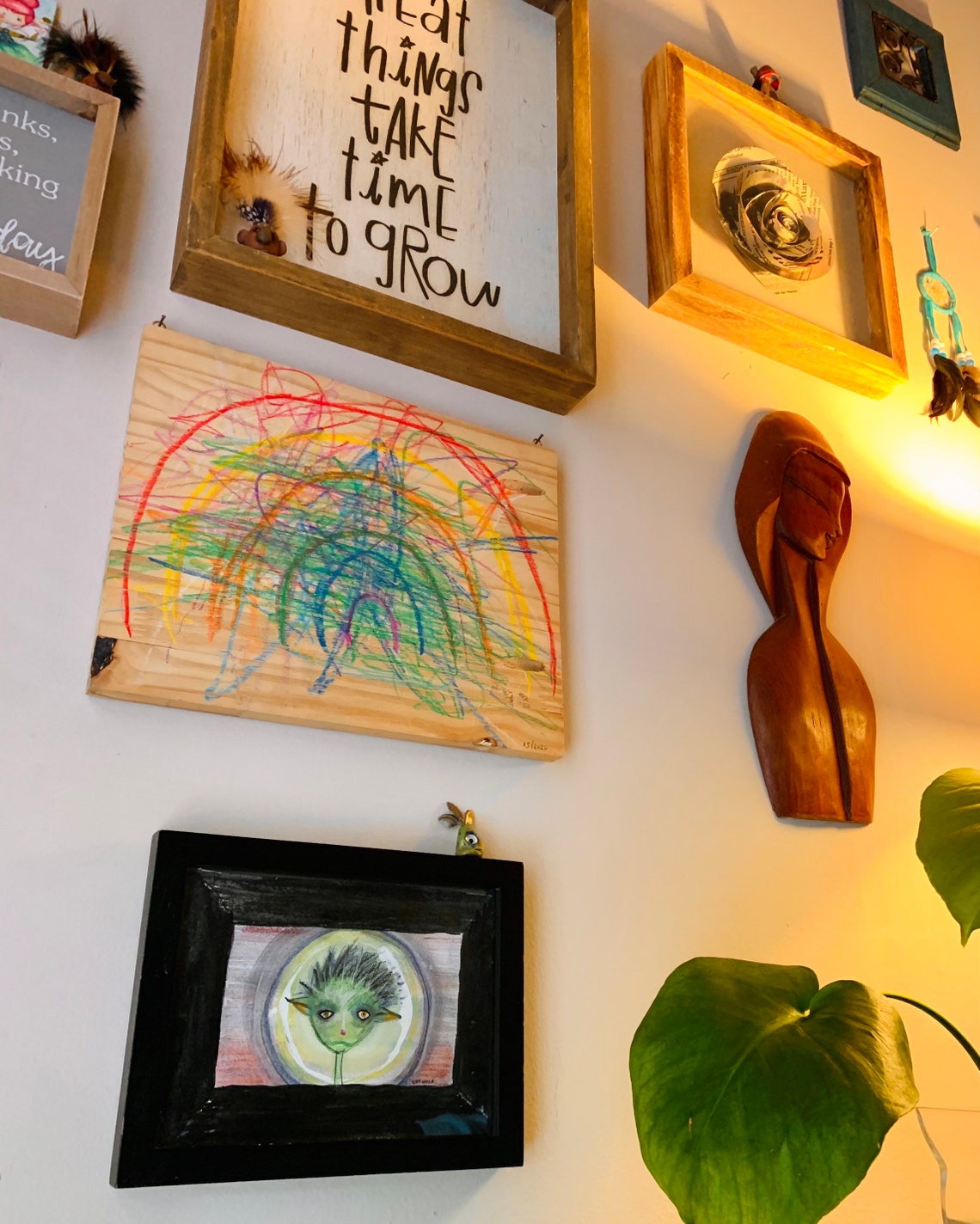 Original Whimsical Troll Full Moon Painting Framed 9x7 TROLL - Etsy