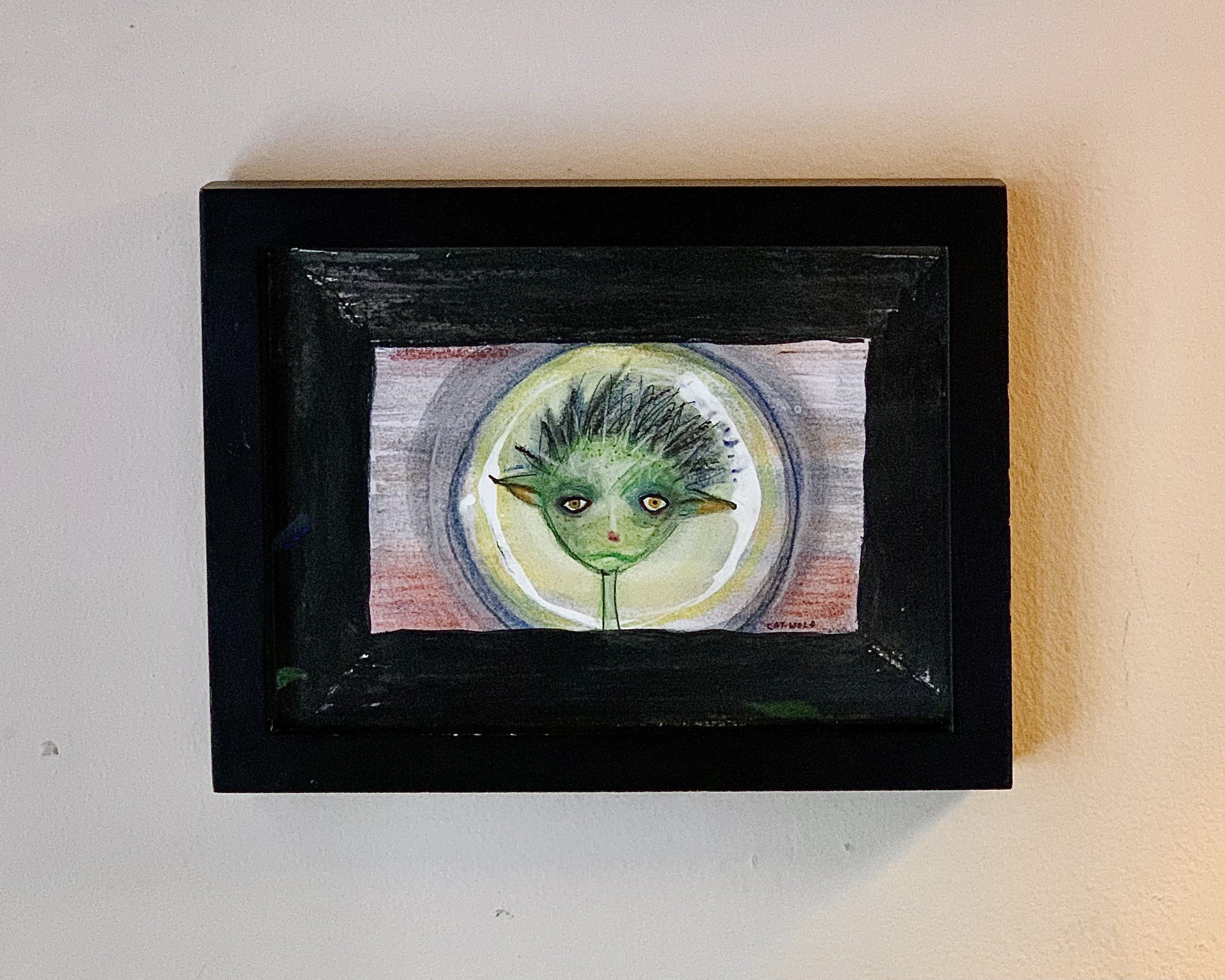 Original Whimsical Troll Full Moon Painting Framed 9x7 TROLL MOON ...