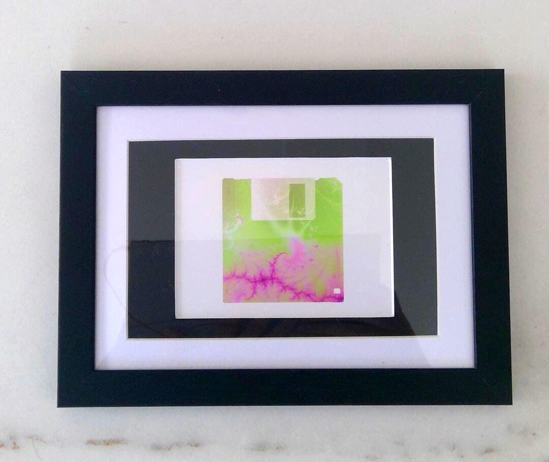 Floppy Disk Art. an Abstract Print of a Floppy Disk Mounted and Framed ...