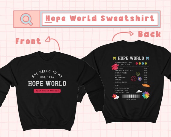 Hobicore Sweatshirt Kpop Hope Kpop Merch - Etsy
