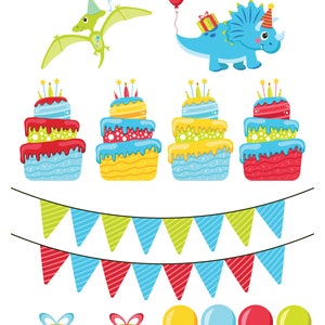 Dinosaur Digital Clipart Bundle - Dinosaur Clipart - Cute Dinosaur ...