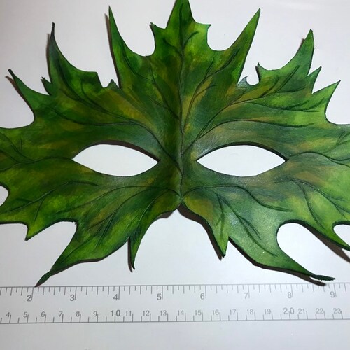 Classical Green Man Mask in Leather - Etsy
