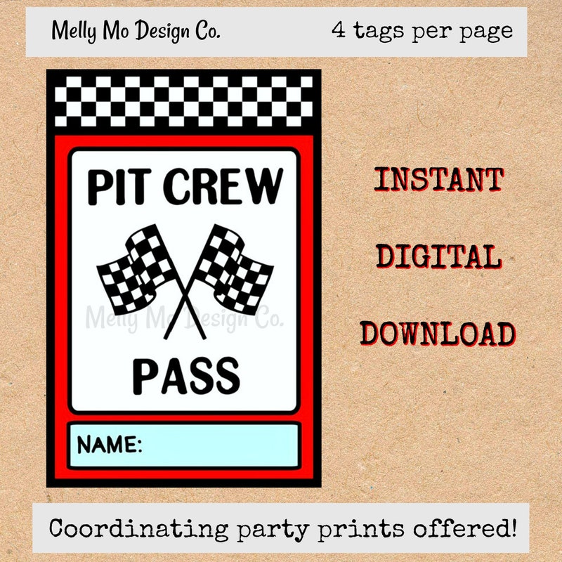 Pit Passes - Etsy