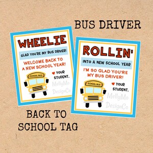 Bus Driver Back to School Tag (1st Day) - Etsy