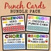 Punch Card Bundle Set 4 Designs | Etsy