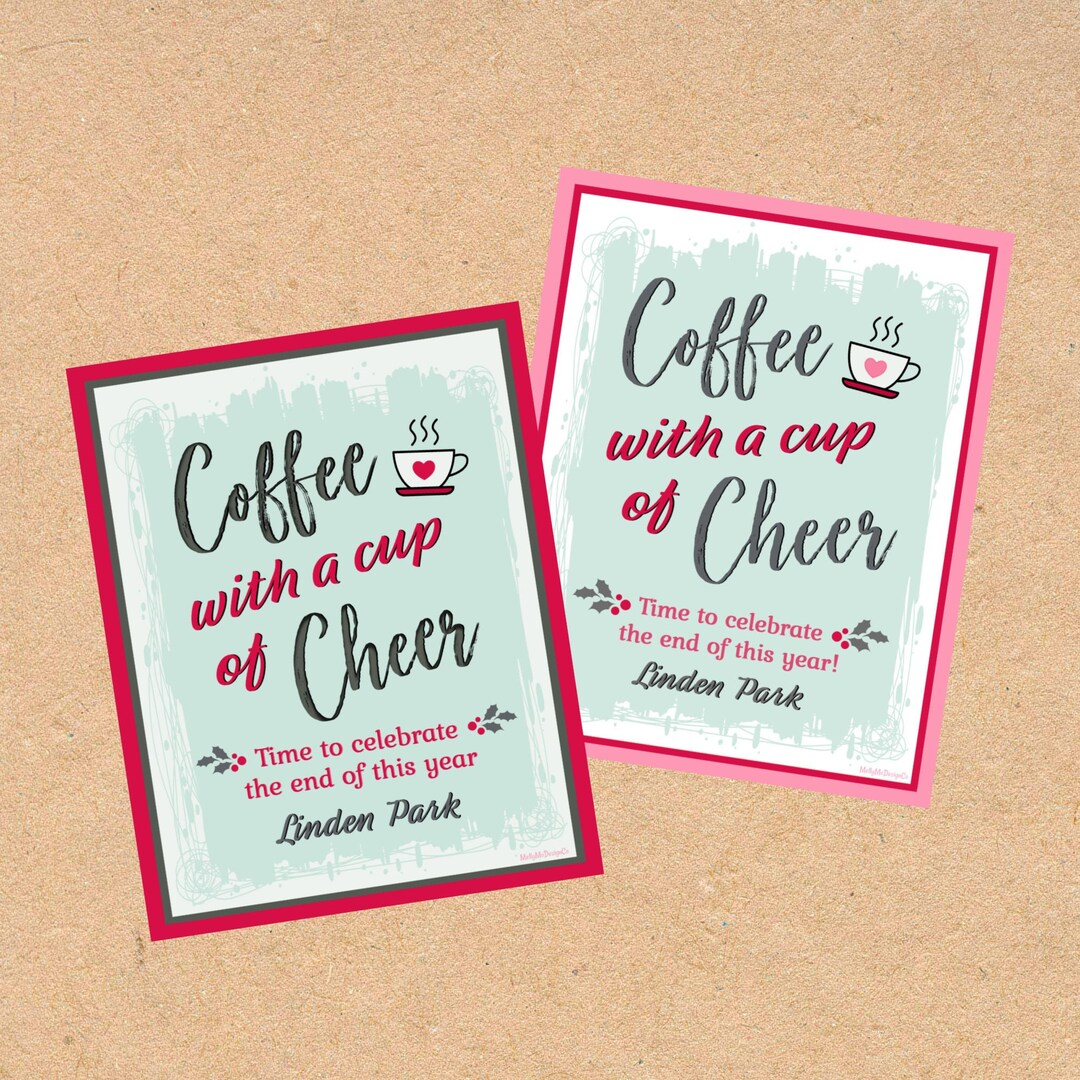 Coffee Cheer Holiday Tag instant Download - Etsy
