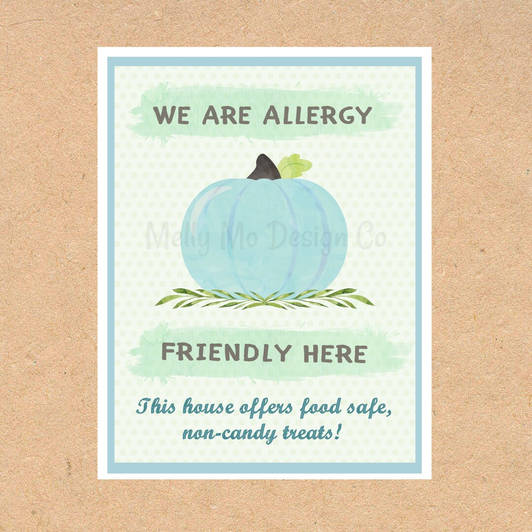 Teal Pumpkin Allergy Awareness/halloween Sign - Etsy