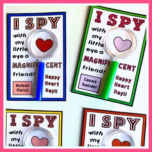 I SPY Valentine Tag (magnifying Glass) - Etsy