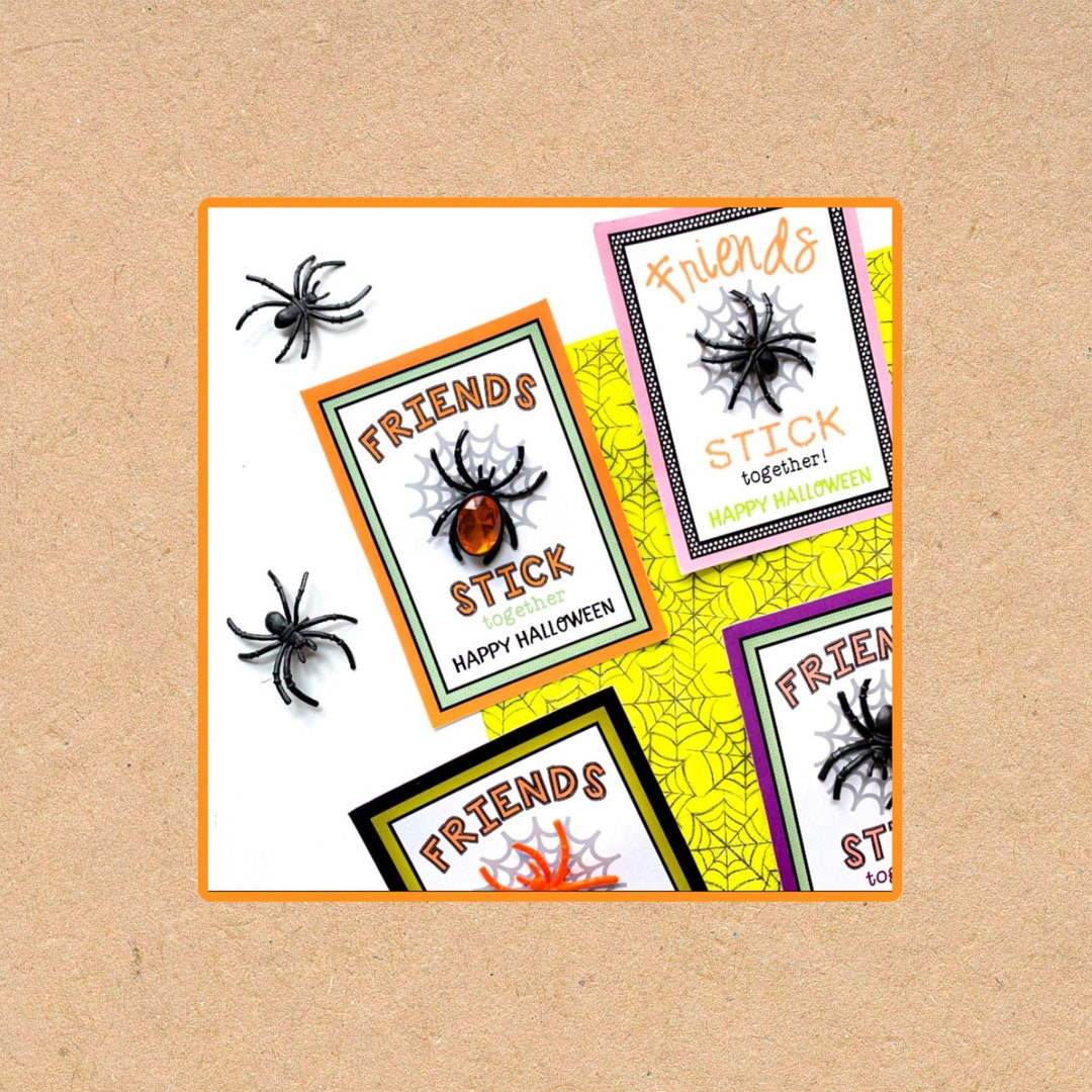 Spiderweb Friends Treat Printable (halloween Classmate or Friend) - Etsy