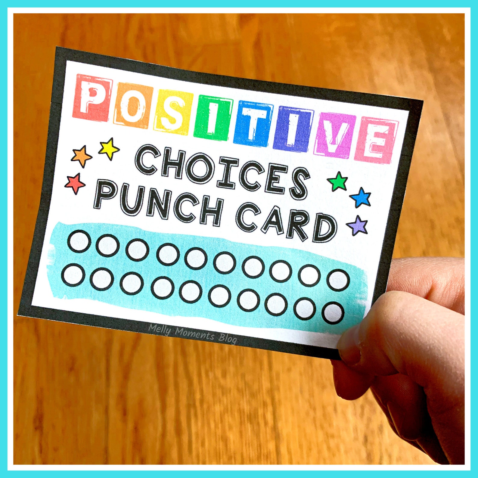 Positive Choices Punch Card for Kids - Etsy
