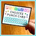 Positive Choices Punch Card for Kids - Etsy