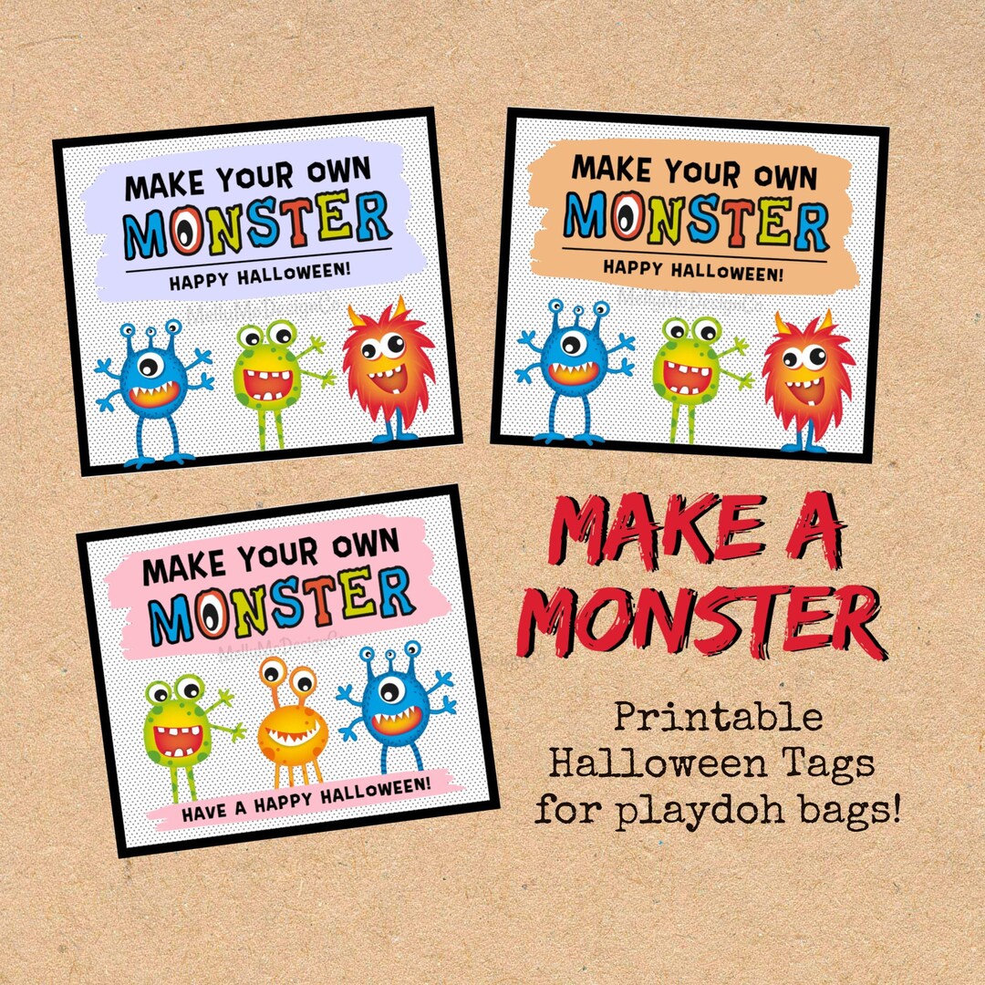 Make Your Own Monster Tag - Etsy