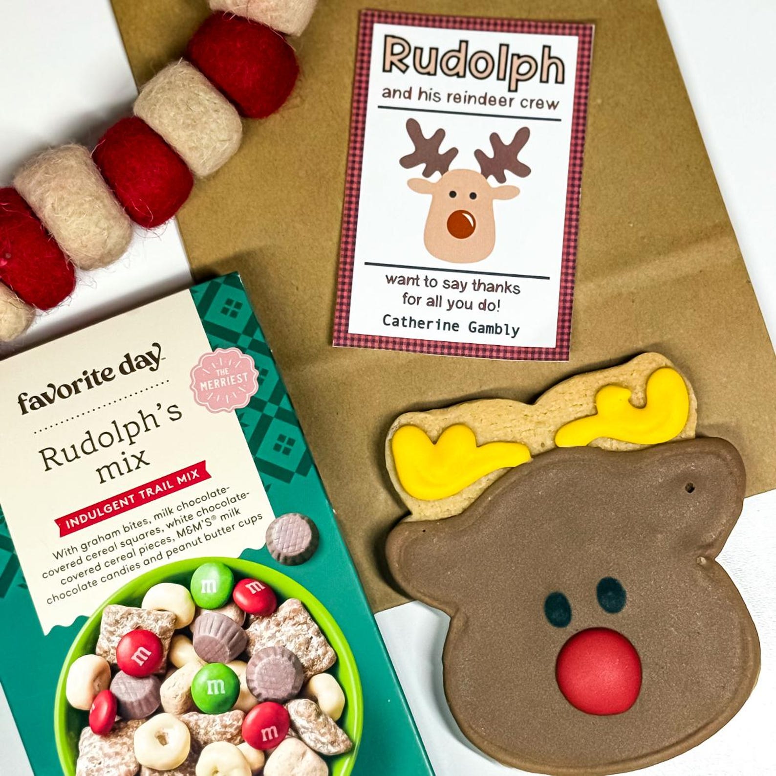 Rudolph & Christmoose Gift Tags: Printable Christmas Thank You (digital ...