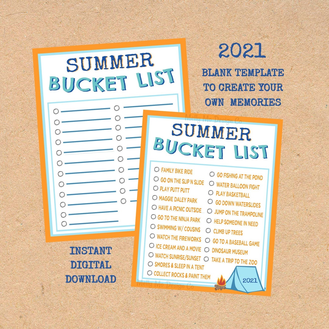 Summer Bucket List (2021) - Etsy