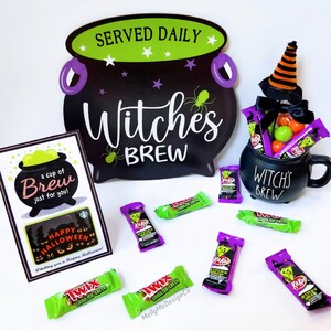 Witches Brew Halloween Gift Card Printable (witch's Cauldron, Cup of ...
