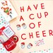 Coffee Cheer Holiday Tag instant Download - Etsy