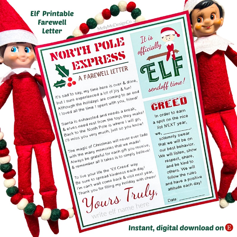Elf Arrival/welcome/farewell Letters christmas - Etsy