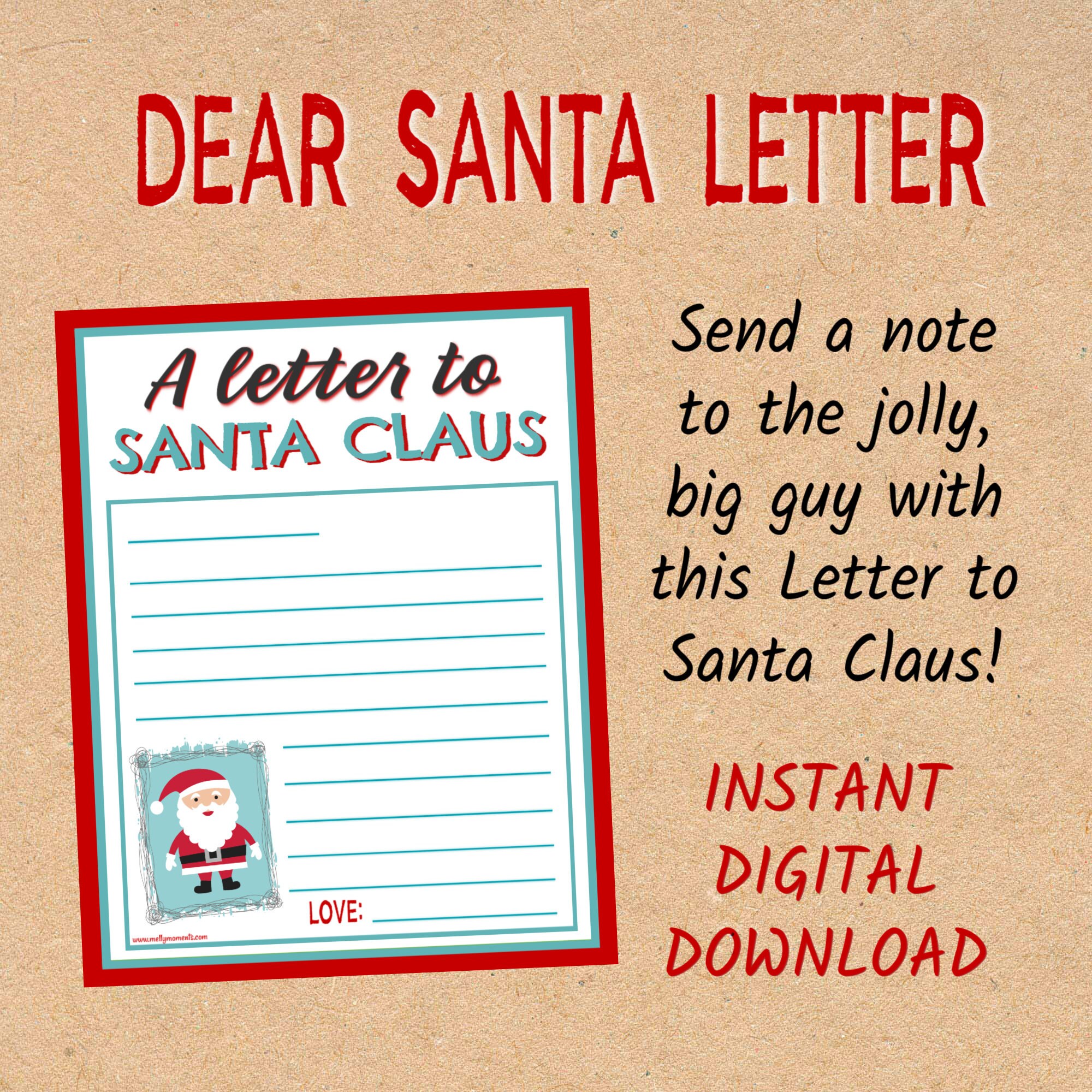 Dear Santa Letter | Etsy