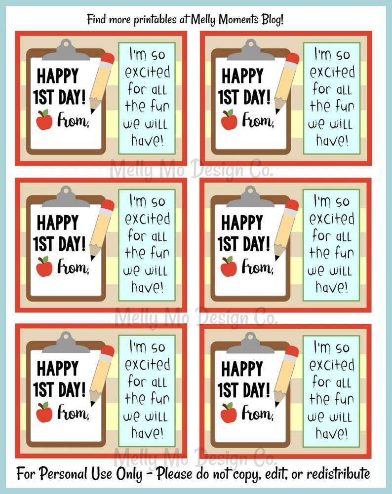 Teacher Gift Tag - Beginning of School Year! - Etsy