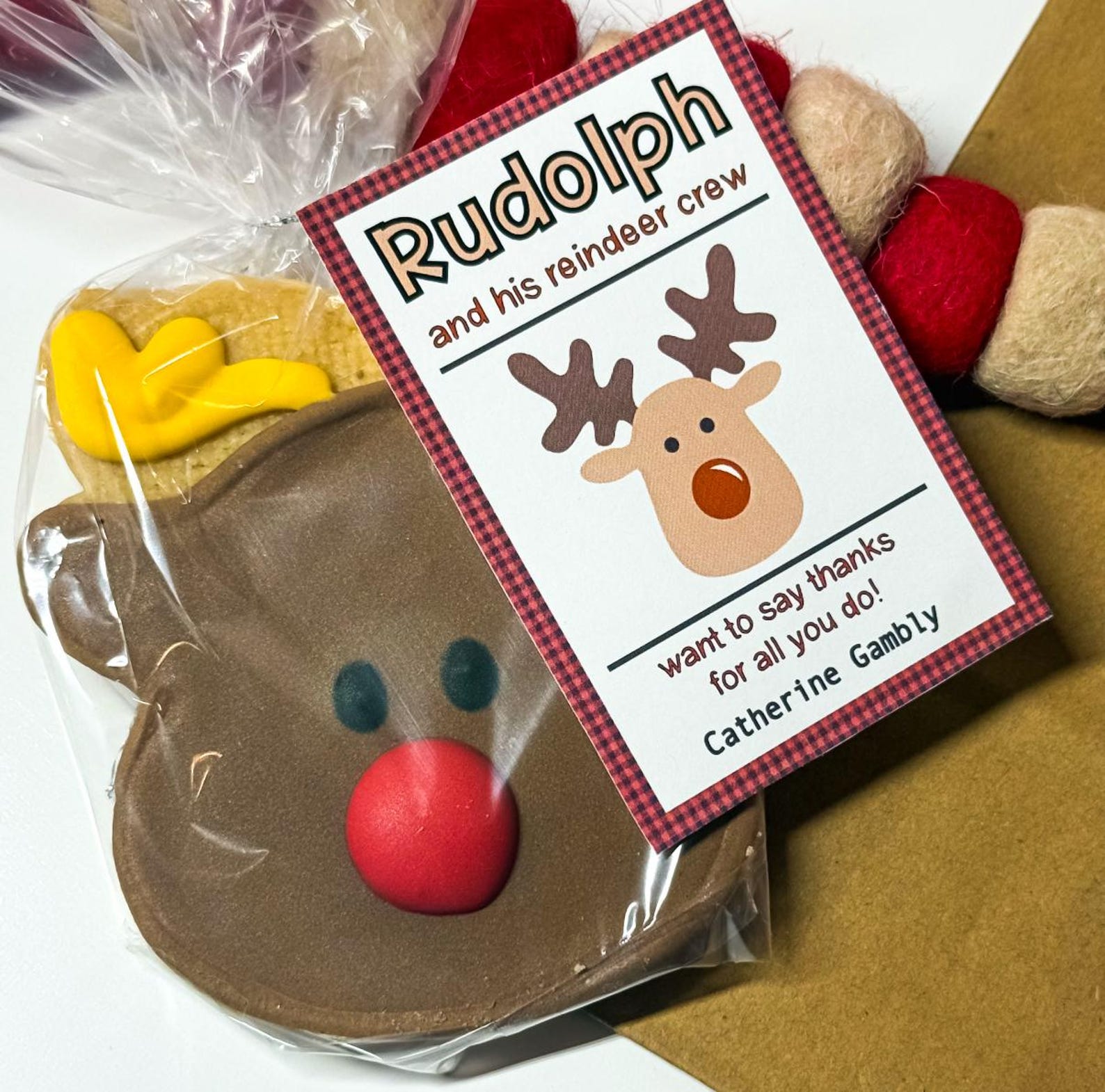 Rudolph & Christmoose Gift Tags: Printable Christmas Thank You (digital ...
