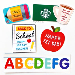 Back to School Bundle (teacher Apple, Coffee, Notepad Tags) - Etsy