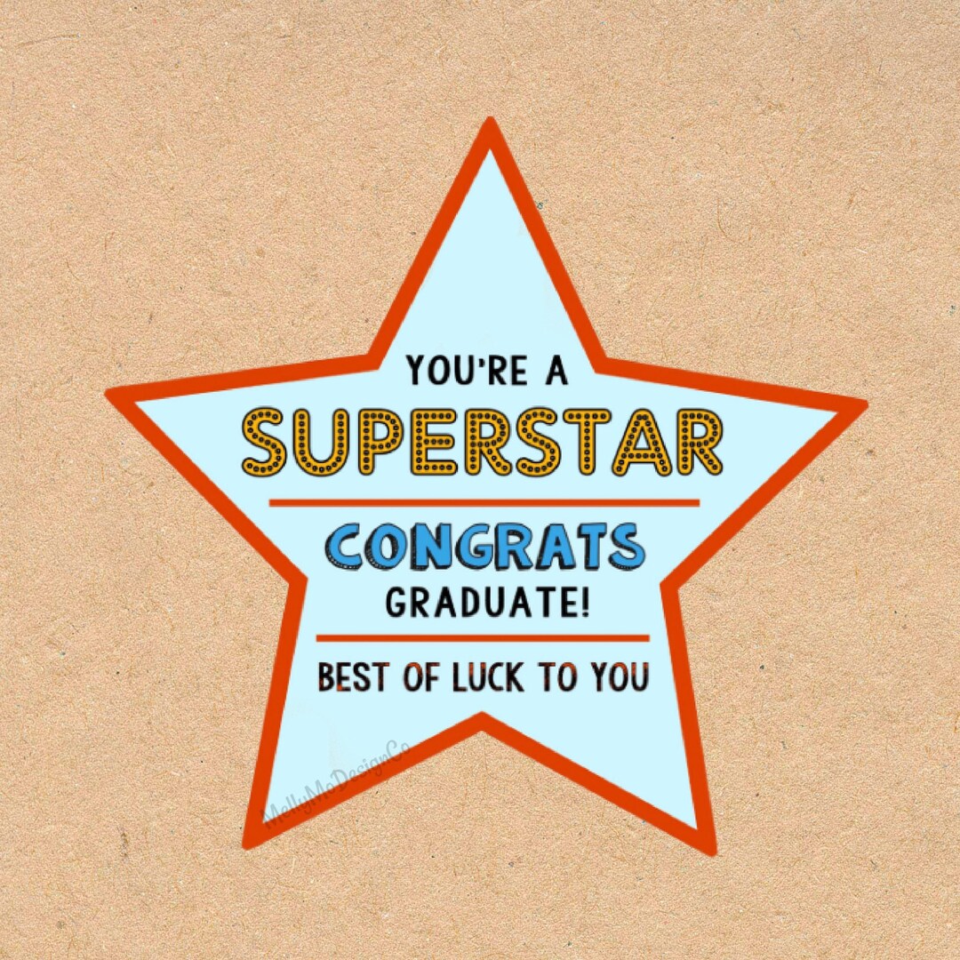 Congrats, Graduate Star Tag (graduation) - Etsy