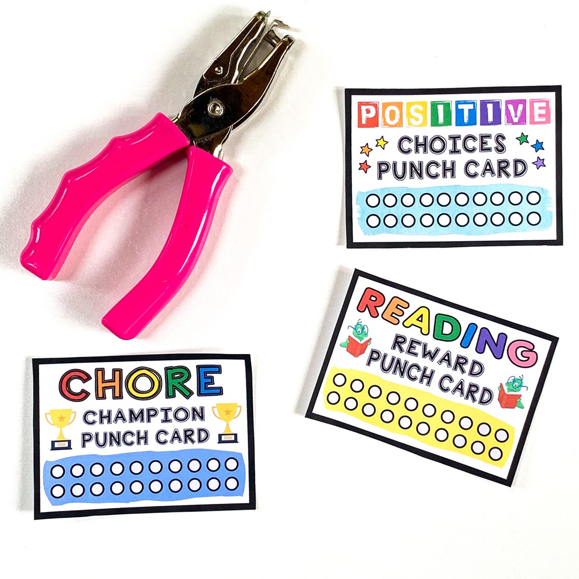 Reading Punch Card for Kids - Etsy