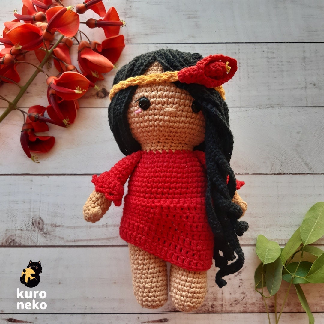 Pattern for Girl With Ceibo Flower PDF SPANISH - Etsy