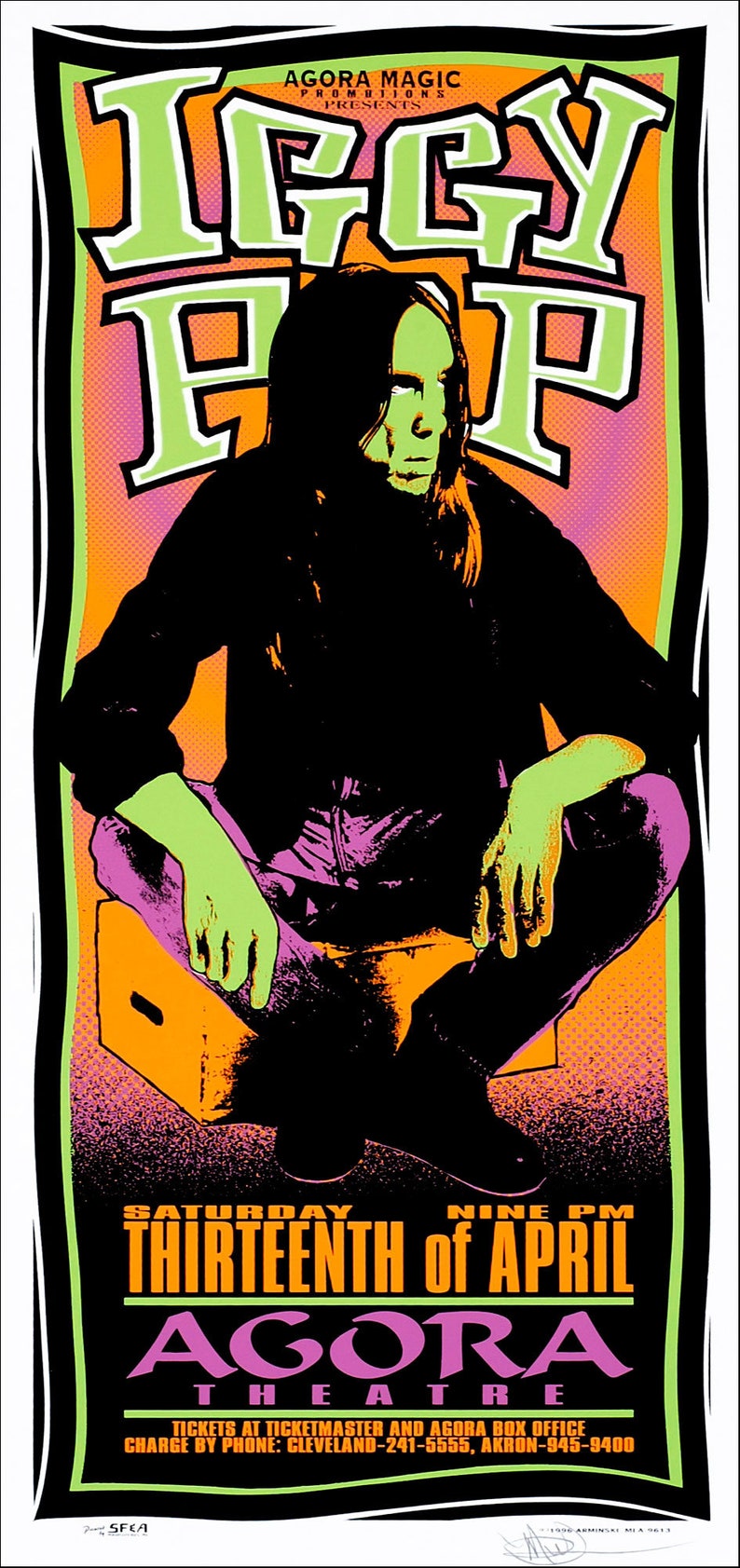 Iggy Pop Poster Agora Signed Original Arminski Silkscreen Beauty - Etsy