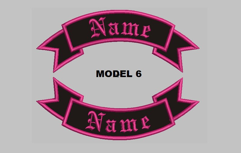 Curve Custom EMBROIDERED NAME TAG Iron on Patch Ribon Badge 5 - Etsy