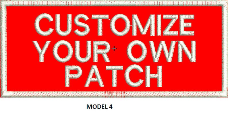Embroided Patch 4" X 2" Text Only Customized Iron On - Etsy