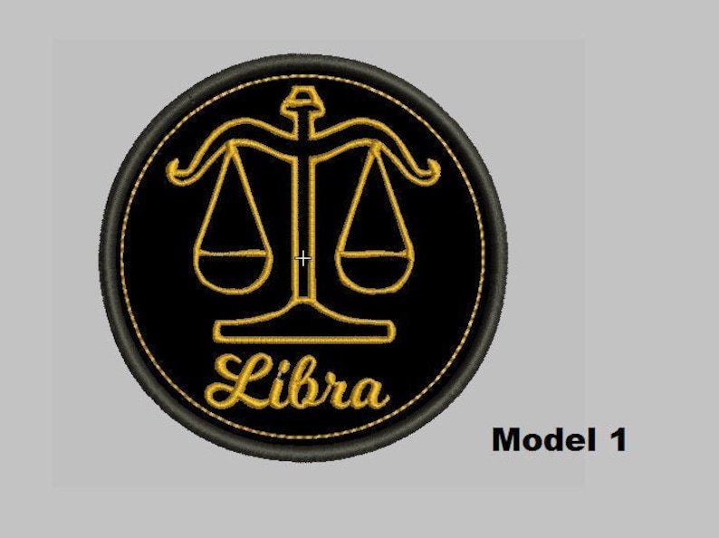 Libra Zodiac Sign 3.5 Inches Round Patch Embroidered Customized Color, Astrology - Etsy