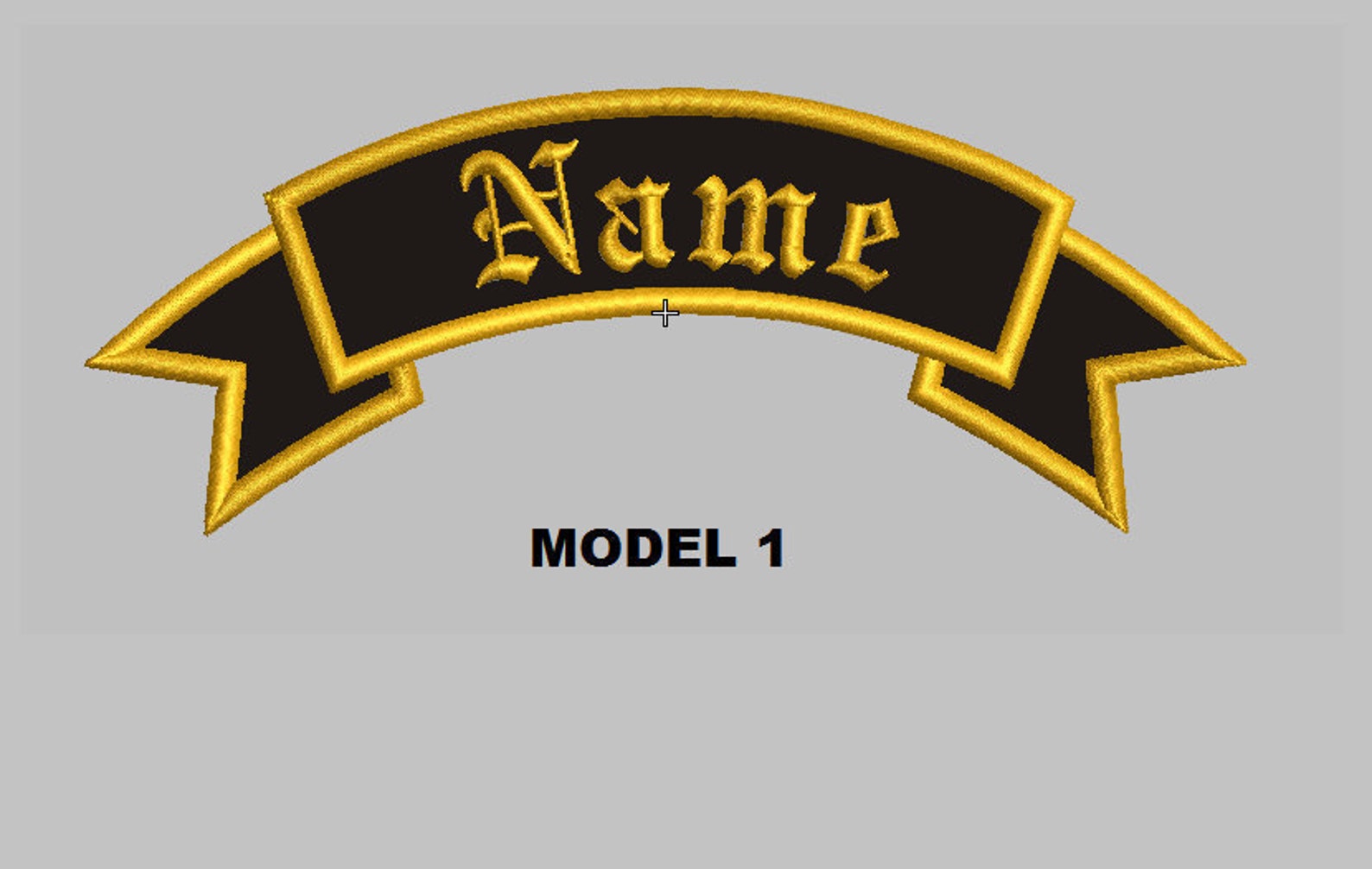 Curve Custom EMBROIDERED NAME TAG Iron on Patch Ribon Badge 5 3/4 X 2 1 ...