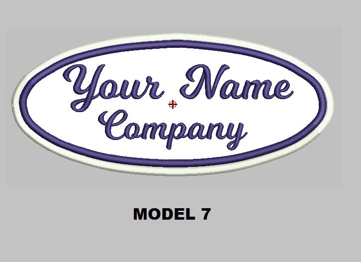 Embroided Oval Patch Customized Sew on 8 X 3.5 - Etsy UK