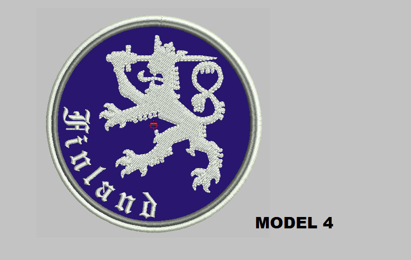 Finland Animal Royalty Animal Embroidered Patch Sew on 4" ROUND Suomi ...